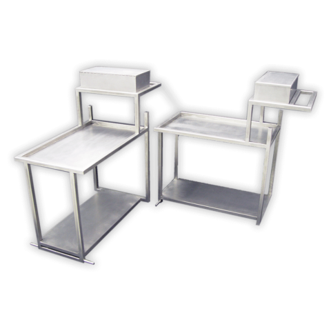 Stainless Steel Cleanroom Tables for Semiconductor Labs